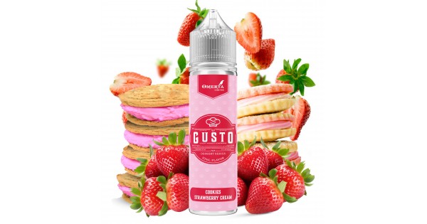 Gusto Cookies Strawberry Cream 10->60ml